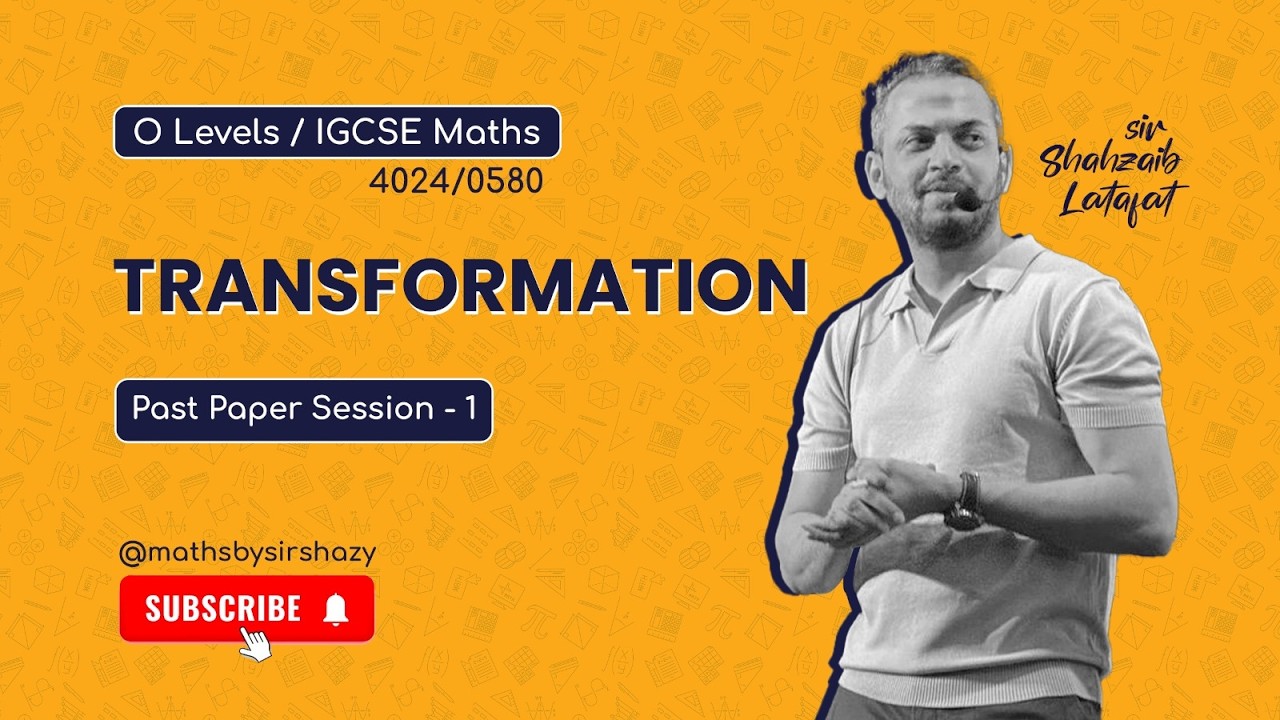 O Level / IGCSE Math - Transformation [Past Paper Session - 1] - YouTube