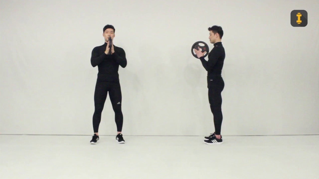 89 스탠딩 플래이트 프론트 푸쉬Standing Plate Front Push - YouTube