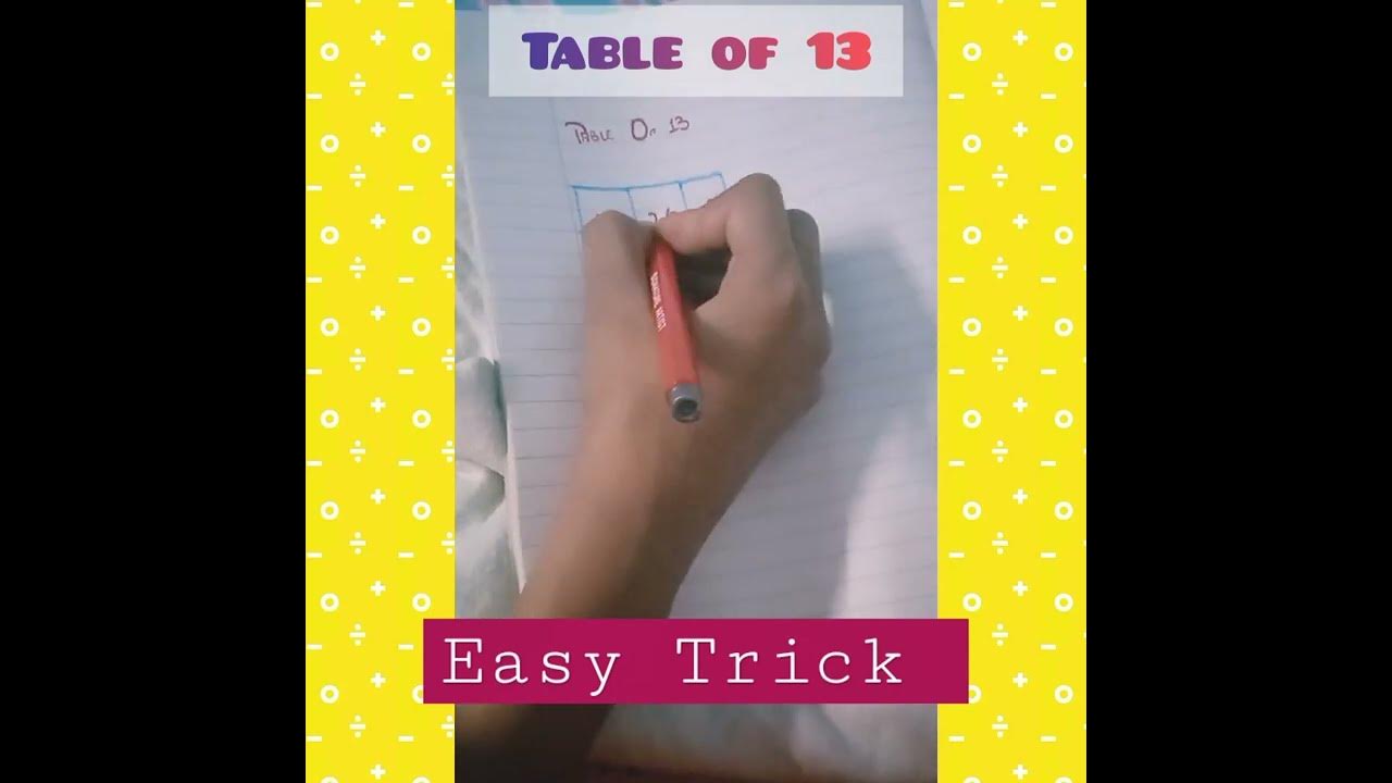 Table Of 13 maths tables tricks YouTube table-of-13-maths-tables-tricks-youtube