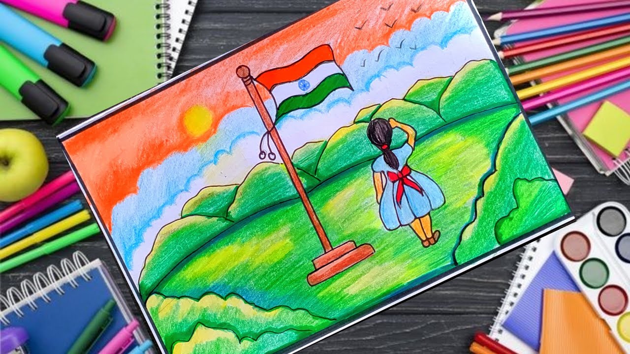 Republic Day Drawing Easy Steps / Republic Day Poster Drawing / How to ...