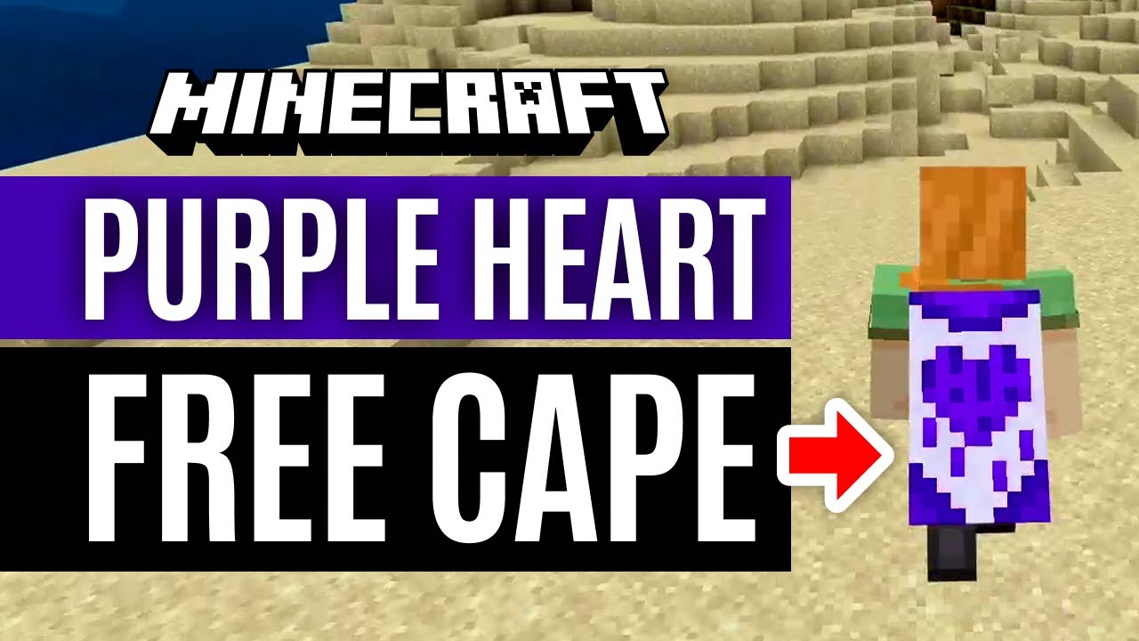 Get Purple Heart Free Cape in Minecraft - YouTube