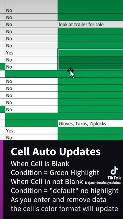 Excel Conditionalformatting To Continously Identify Blanks Cells Excel Blankcells Youtube