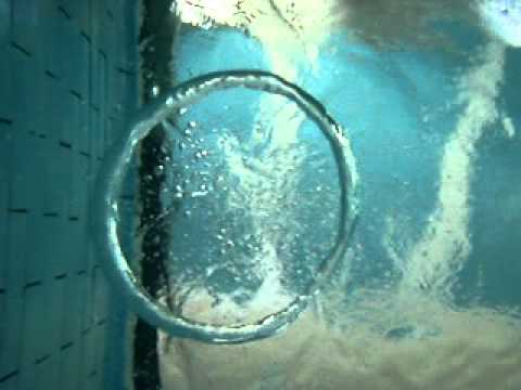bubble rings in the swimming pool - YouTube