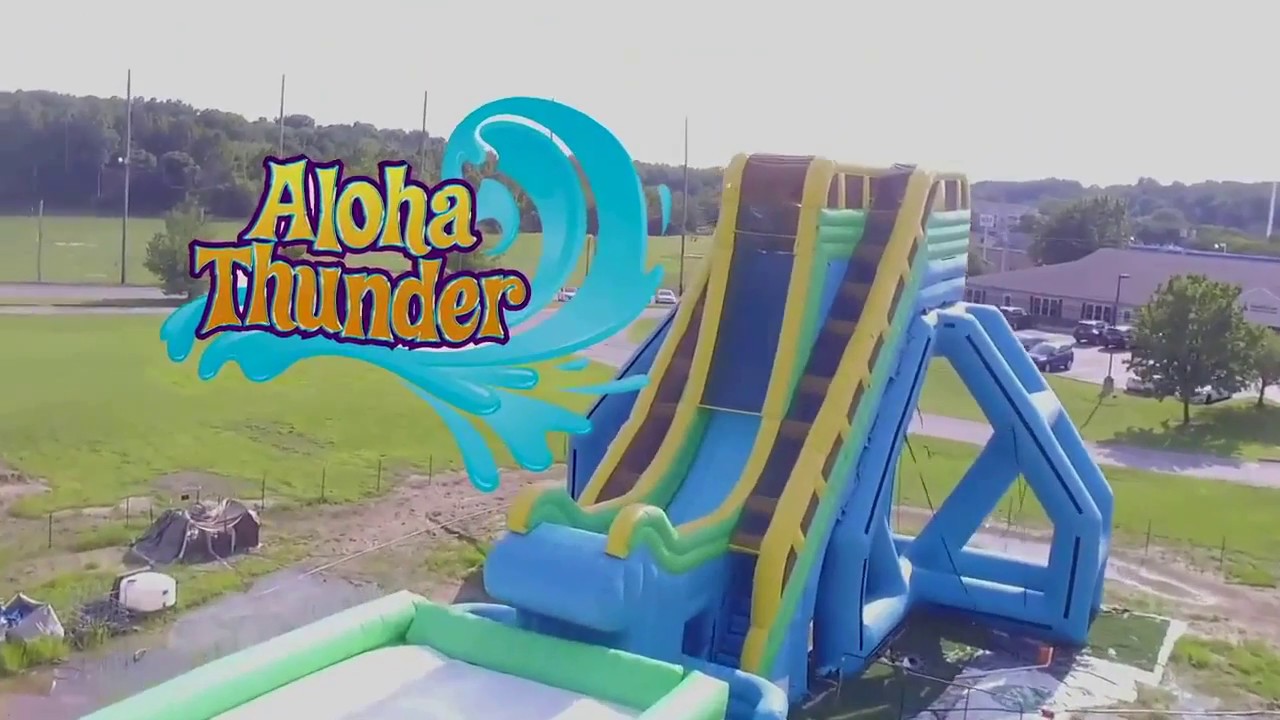 Aloha Thunder - Giant Inflatable Water Slide with Crazy, Insane Fun in ...