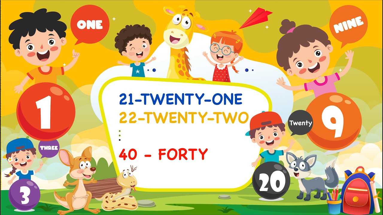 Educational 20-40 Number Names | Number spelling #numbername1to10 # ...