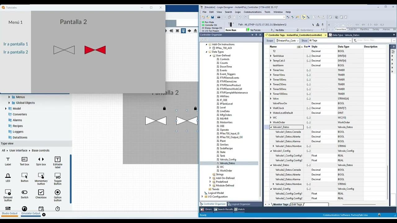 FactoryTalk Optix. Global Objects with Logix UDT - YouTube