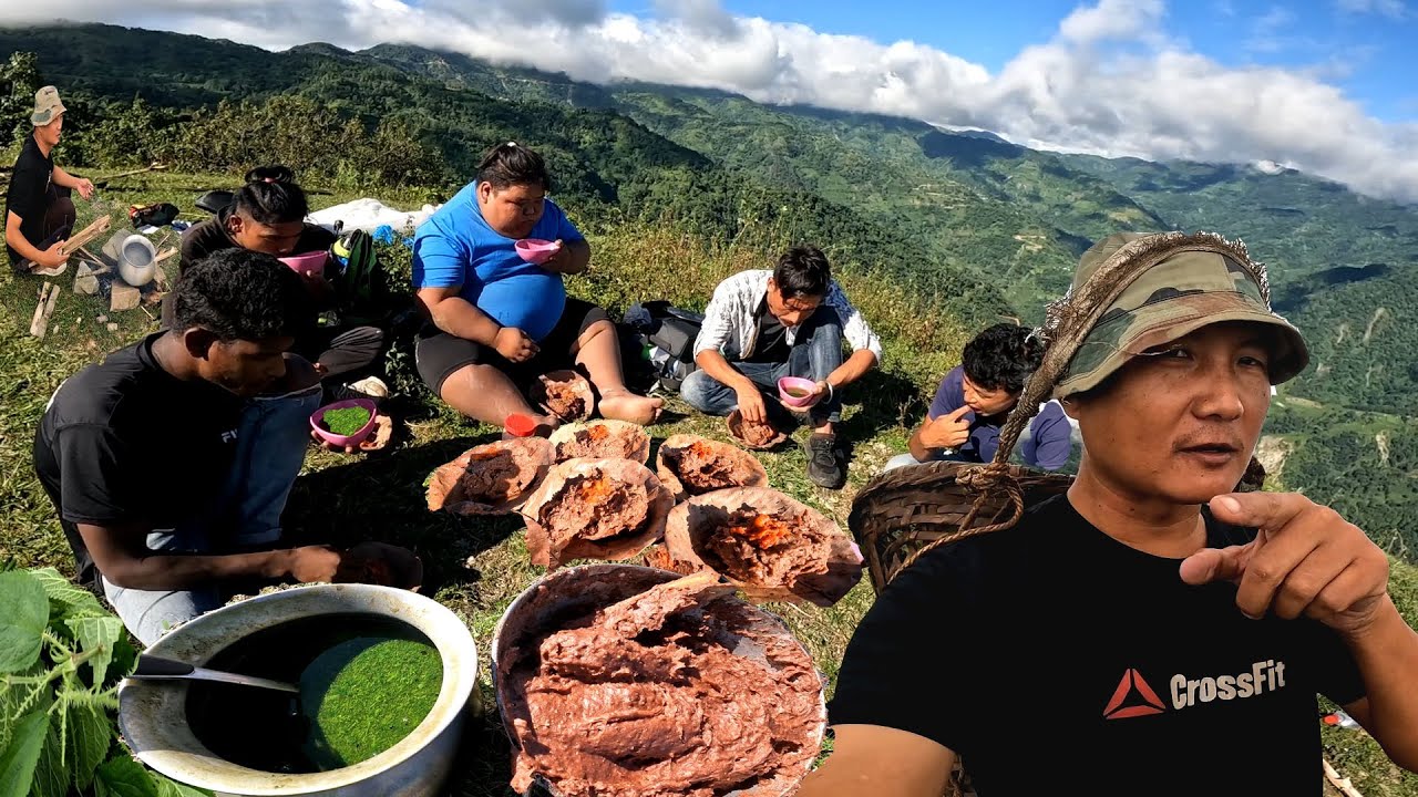 Organic Village Life of Nepal, Organic Food Dhido & Sisno Cooking and ...