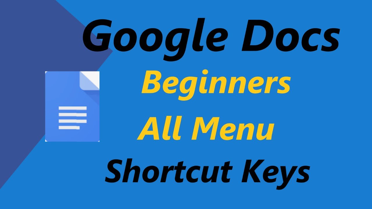 Google Docs Beginners all Menu Shortcut Keys | Online Google Docs Tips & Tricks 2023 - YouTube