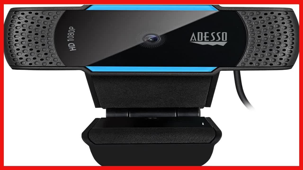 Adesso CyberTrack H5 1080p HD USB Auto Focus Webcam with Built-in Dual ...