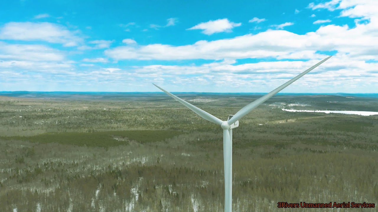 Autel Evo video of New England's largest wind Farm in Bingham, Me ...