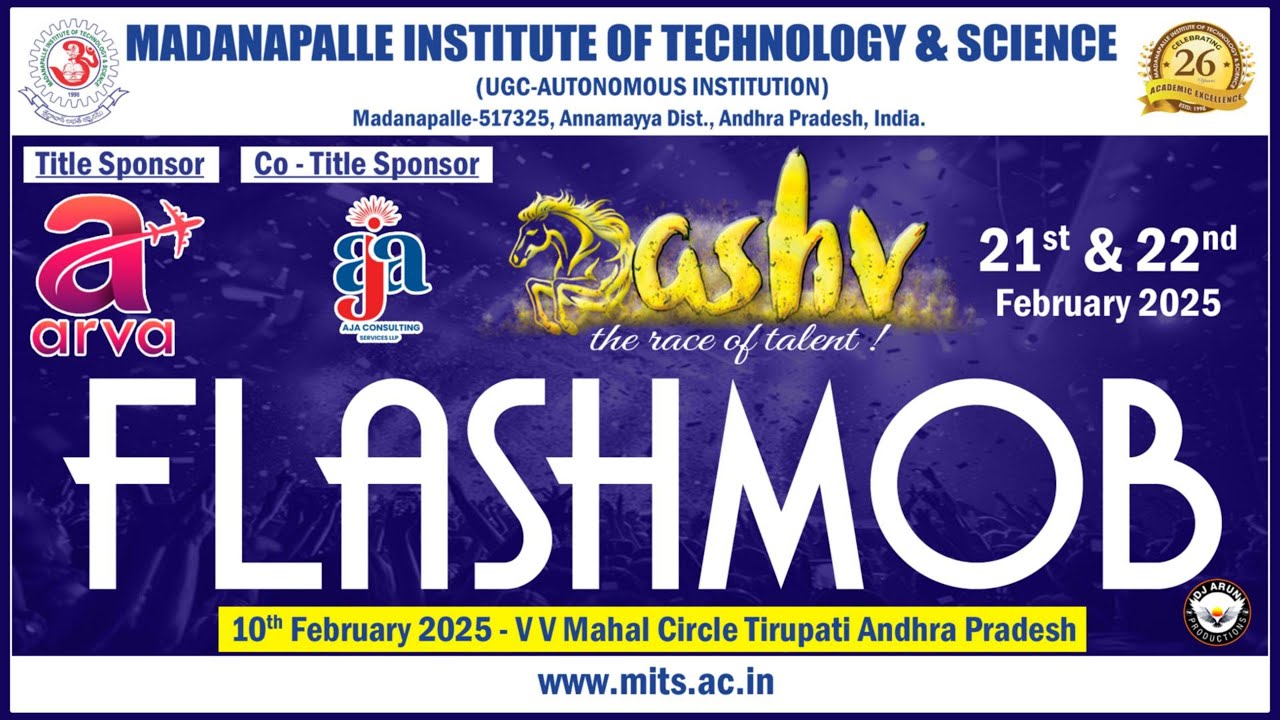 MITS ASHV 2K25 Flashmob Tirupati - YouTube
