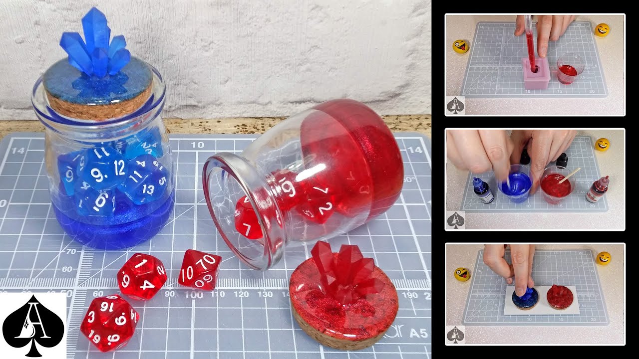 How to Make Health and Mana Potion Dice Rollers or Shakers from Epoxy ...