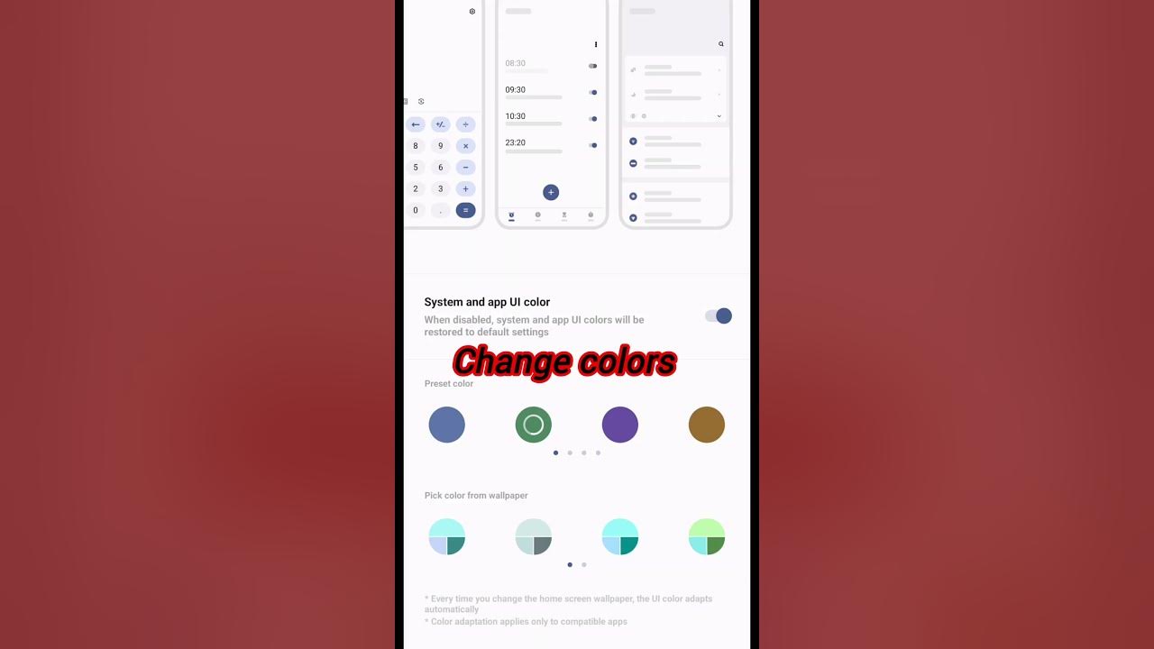 System and App UI color change Vivo v21e #android - YouTube