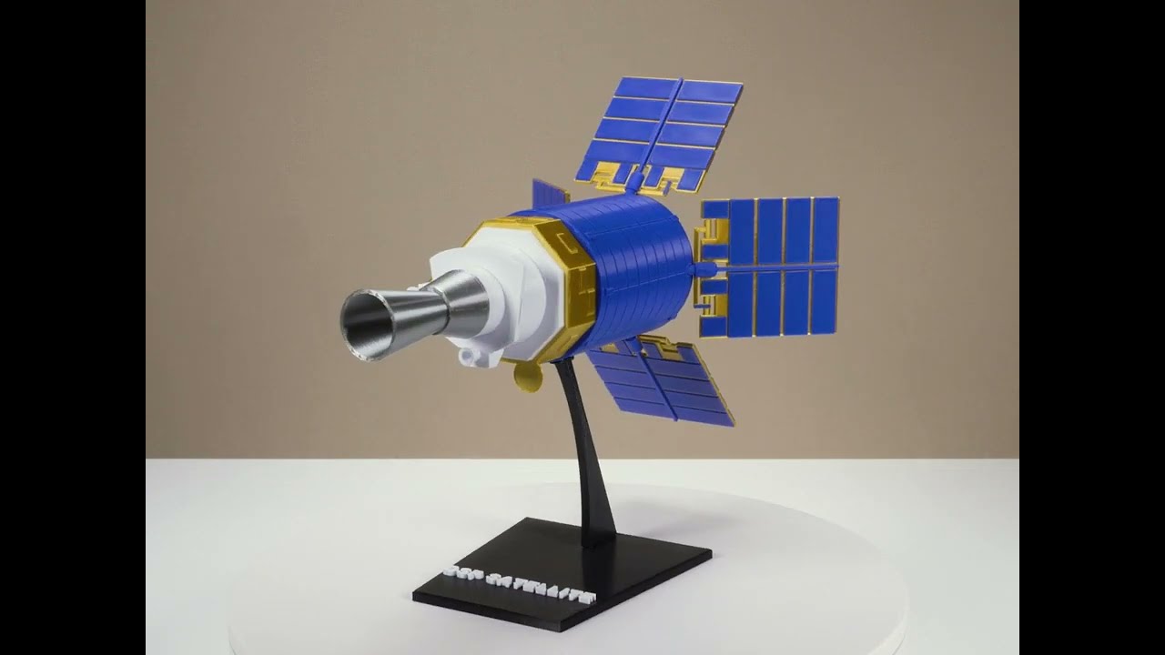 DSP SATELLITE - Assembled, 3D printed model - YouTube