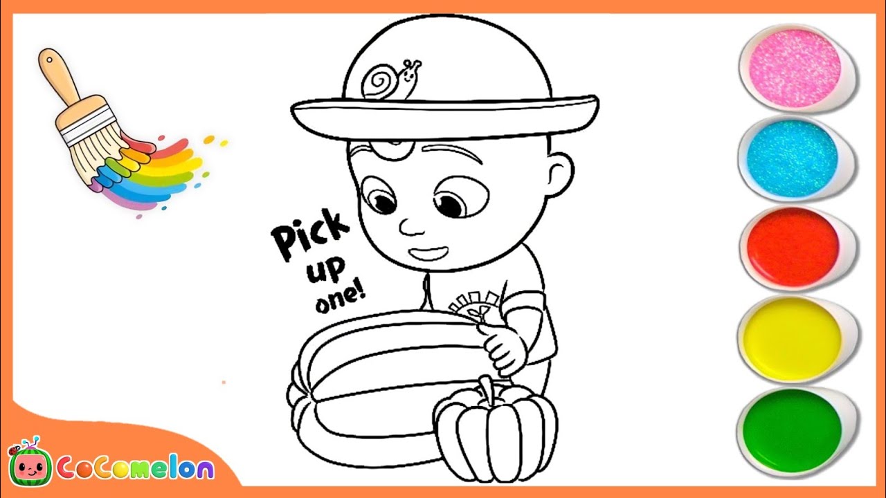 Coloring Cocomelon! JJ | Easy & Popular Coloring Art for Kids | Episode ...
