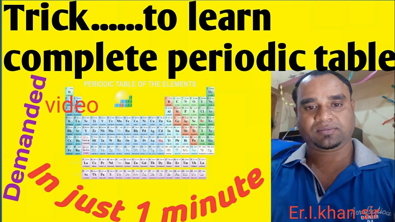 Awesome funny tricks to memorize periodic table in just 2 minutes - YouTube