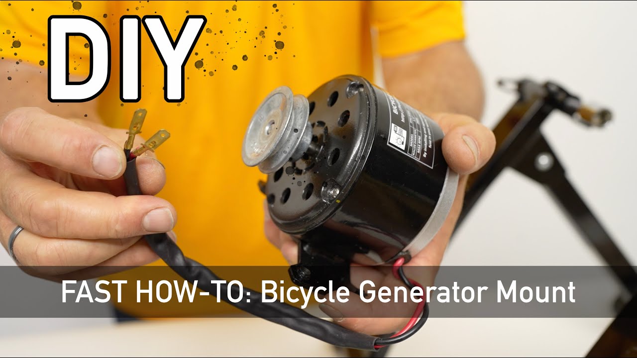 DIY Fast How-To: 300 Watt Bicycle Generator Mount - YouTube
