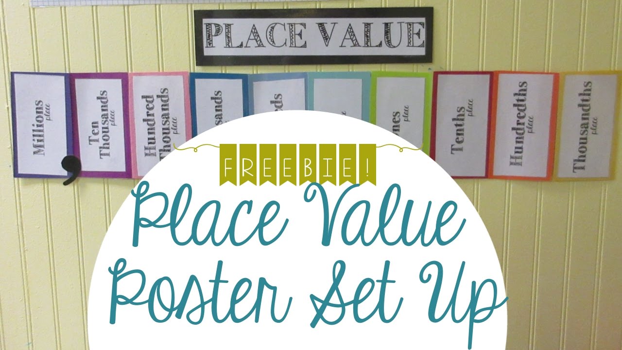 Place Card Value Poster Set Up {Freebie} | Homeschool - YouTube