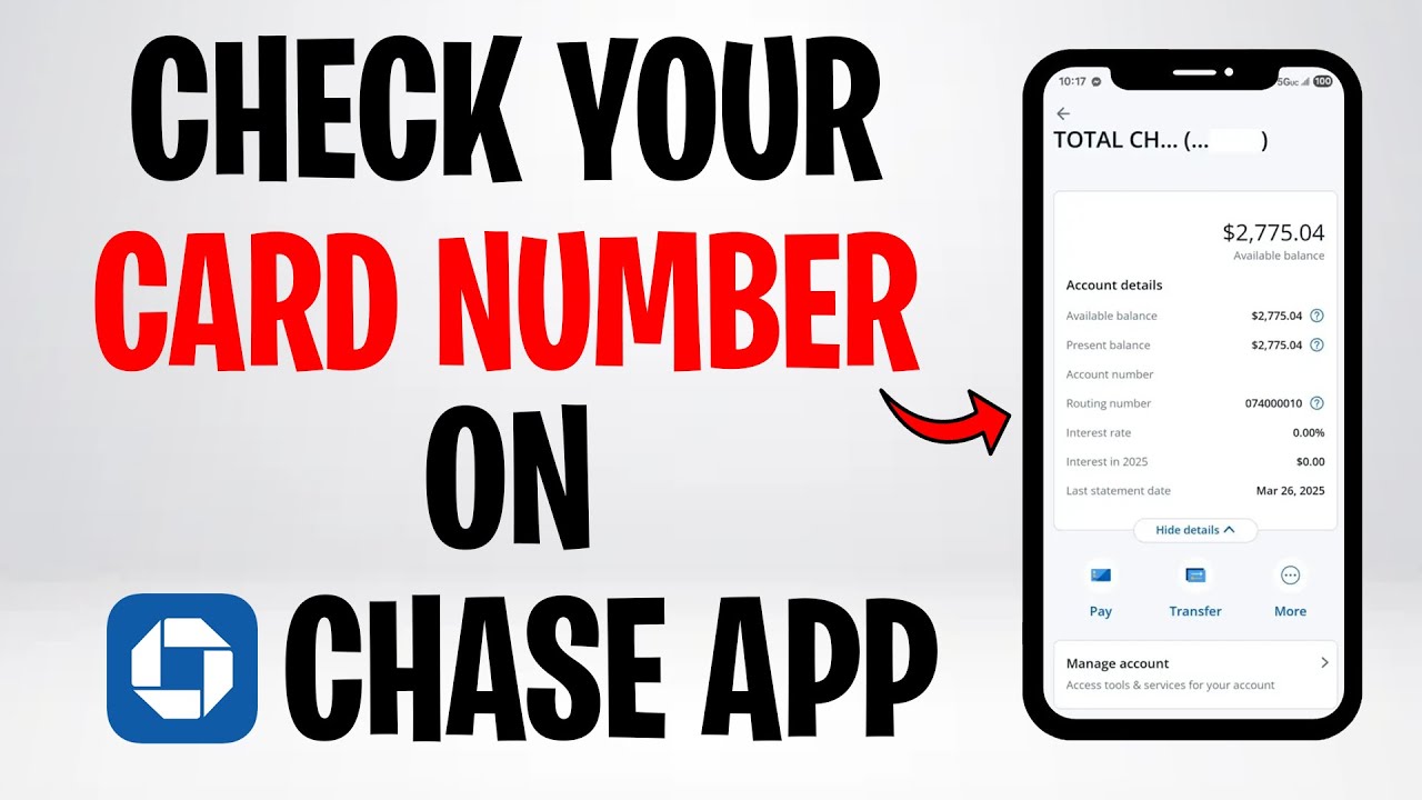 How to Check Your Card Number on Chase App (2025) - YouTube