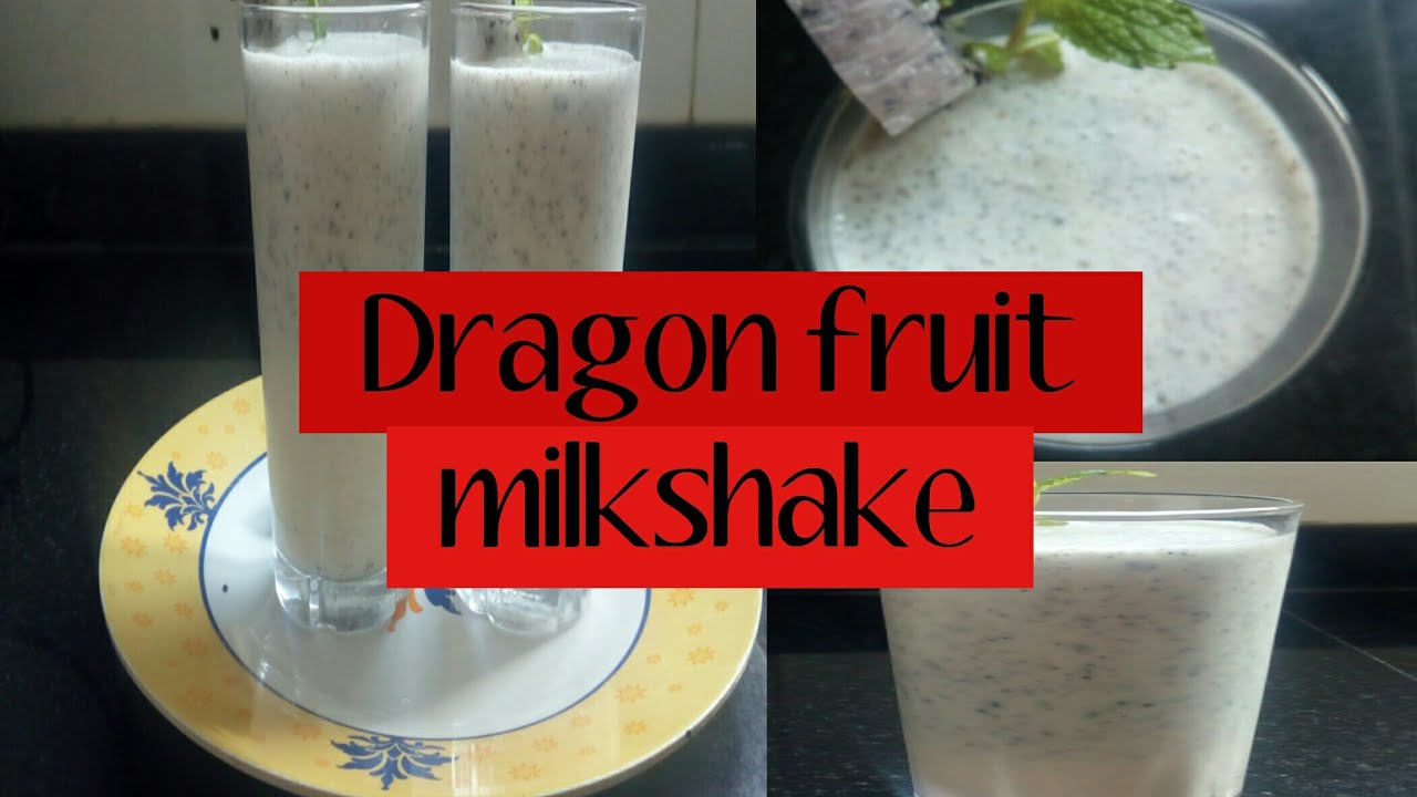 Dragon fruit milkshake# Easy and tasty shake - YouTube