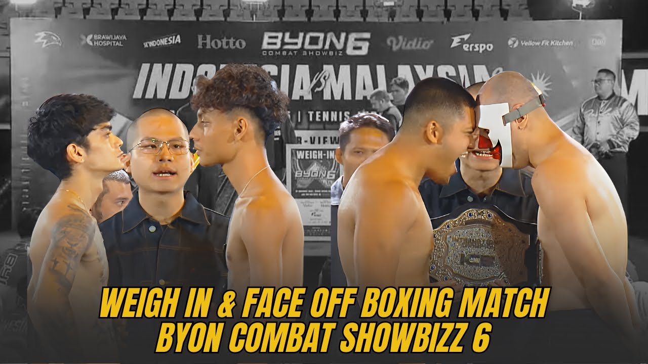 Weigh In & Face Off Byon Combat 6 Boxing Match - YouTube