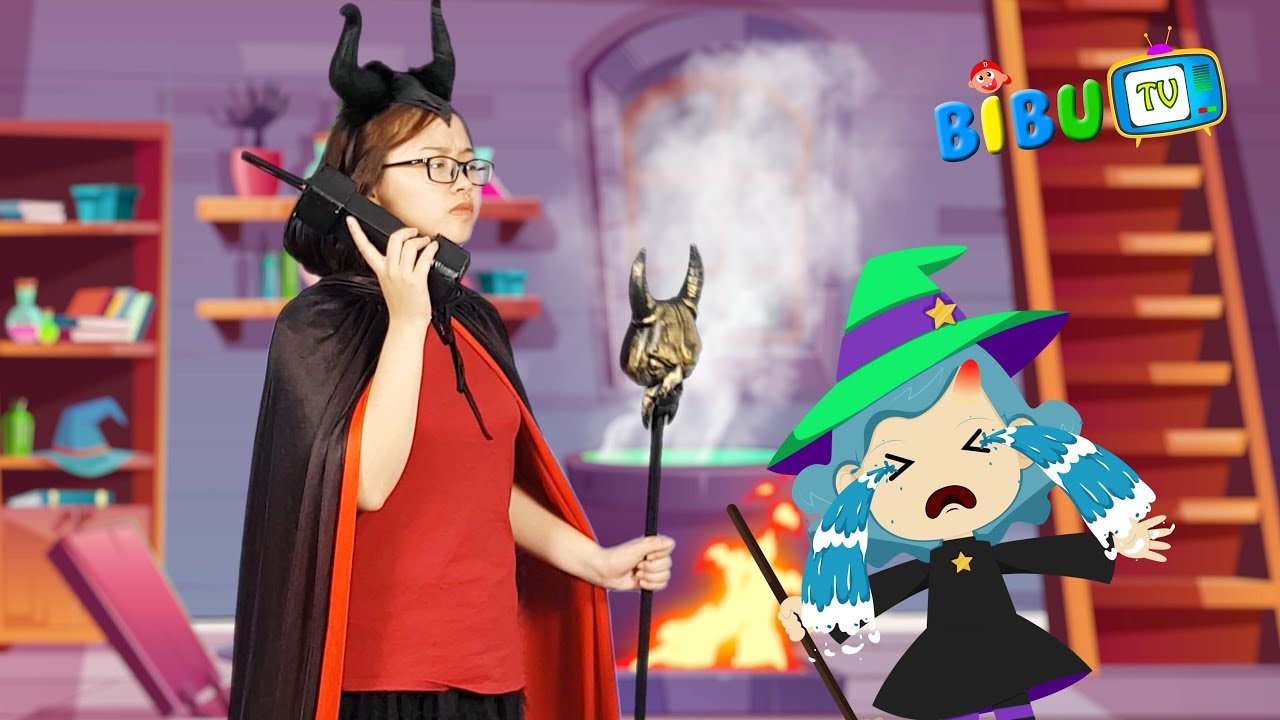 Five little Witches Jumping on the Bed Song | Nursery Rhyme for ...