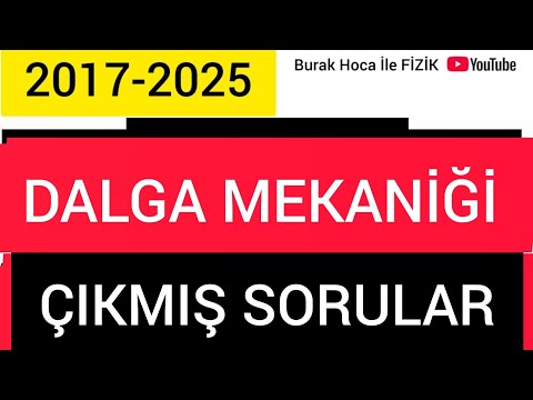 AYT Dalga Mekaniği Fizik | Son 7 Yıl Çıkmış Sorular ve Çözümleri