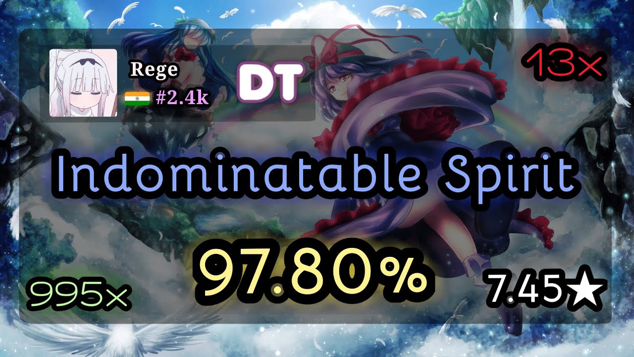 Rege || Indomitable Spirit [Hommarju Remix] +DT ([4k] [L]u[N]atic ...