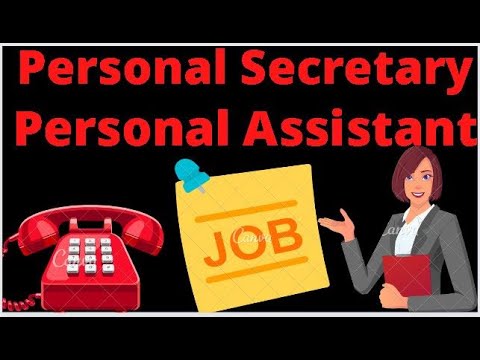 Personal secretary job | Personal Assistant job | Office assistant ...