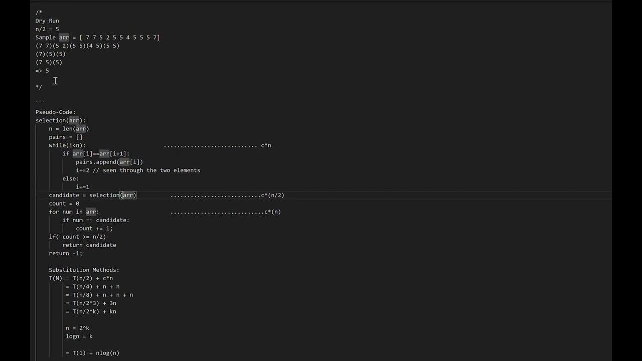 Find Majority Element using Divide an Conquer Approach - YouTube