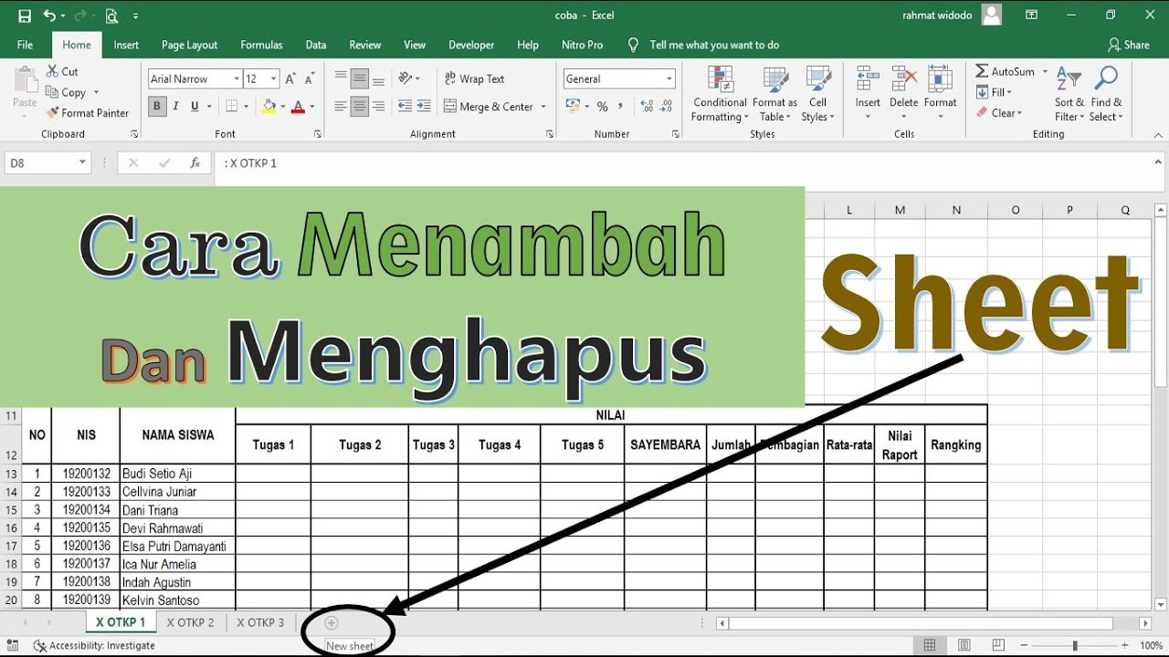 Cara Mudah untuk Menambah dan Menghapus Sheet pada Microsoft Excel ...