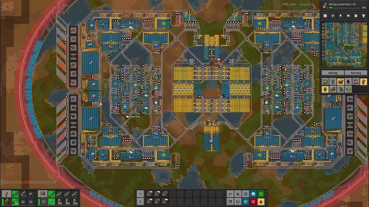 Factorio Base Tour - Ellipticality's Smart, Belt Based Distribution Core Factory - YouTube