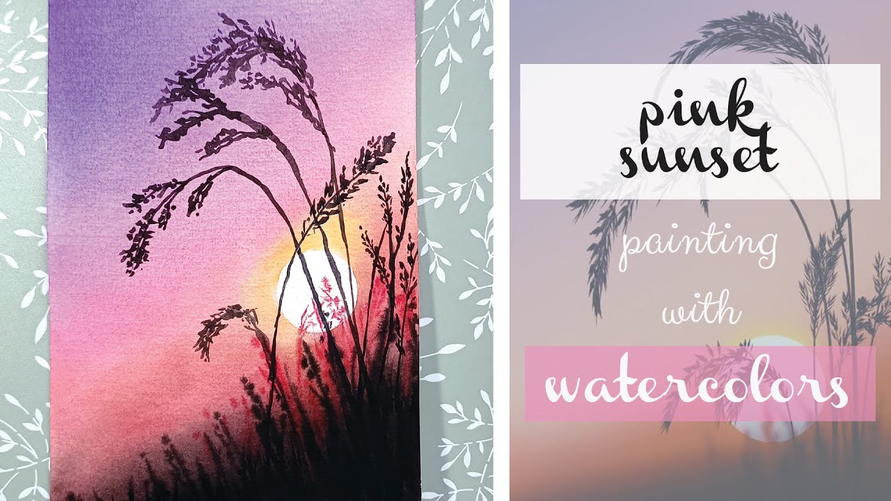 Easy Watercolor Sunset Painting for Beginners | Simple Step by Step ...