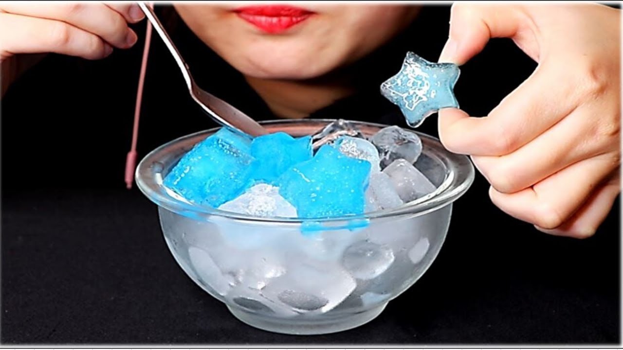 Eat Iceasmr Ice Diary13 | Tube Ice&Star shape ice | 氷を食べる音 Thánh Ăn Đá ...
