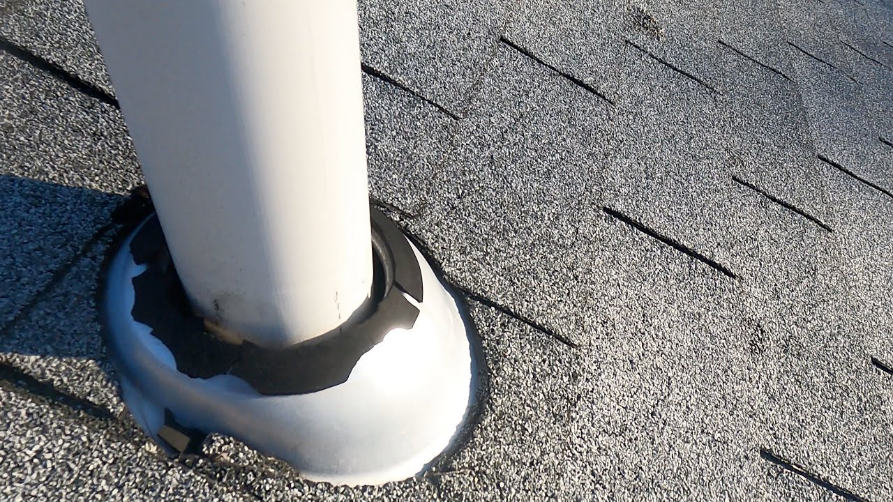 Vent pipe boot can leak from a split in the rubber where it fits around ...