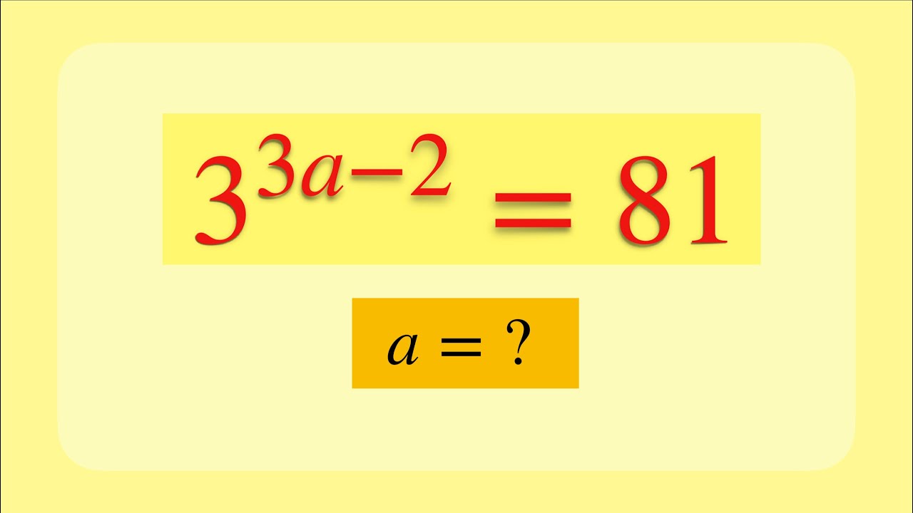 Exponent Power Math Problem - YouTube