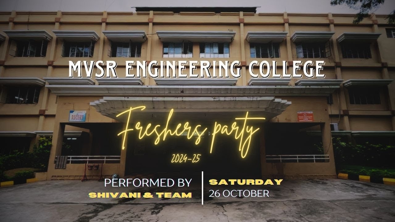 Fresher day 2024-25 | MVSR Engineering College | S & H block | Shivani ...