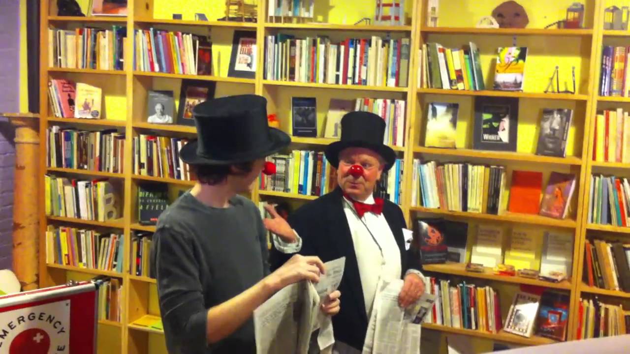Theatre of Fools' Lloyd Brant at Play by Play Bookstore's opening (long ...