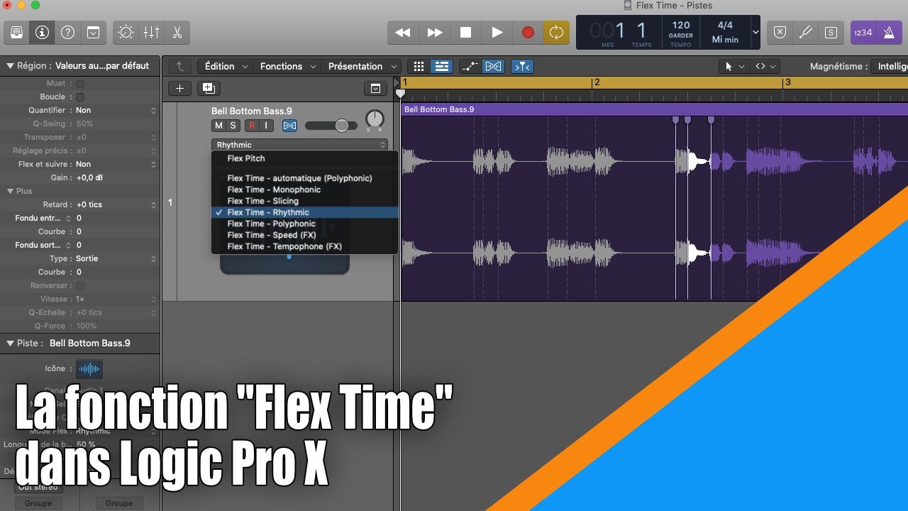 Tutoriel Logic Pro X (en Français): la fonction Flex Time. - YouTube