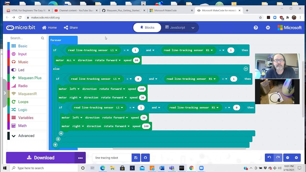 Basic Line Following Robot using the Maqueen Plus by DFRobot. #robotics #microbit #dfrobot - YouTube
