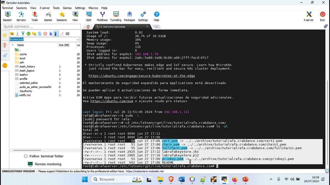 Desplegando una Aplicación Web Java en un Servidor Casero 05 - Renovar ...
