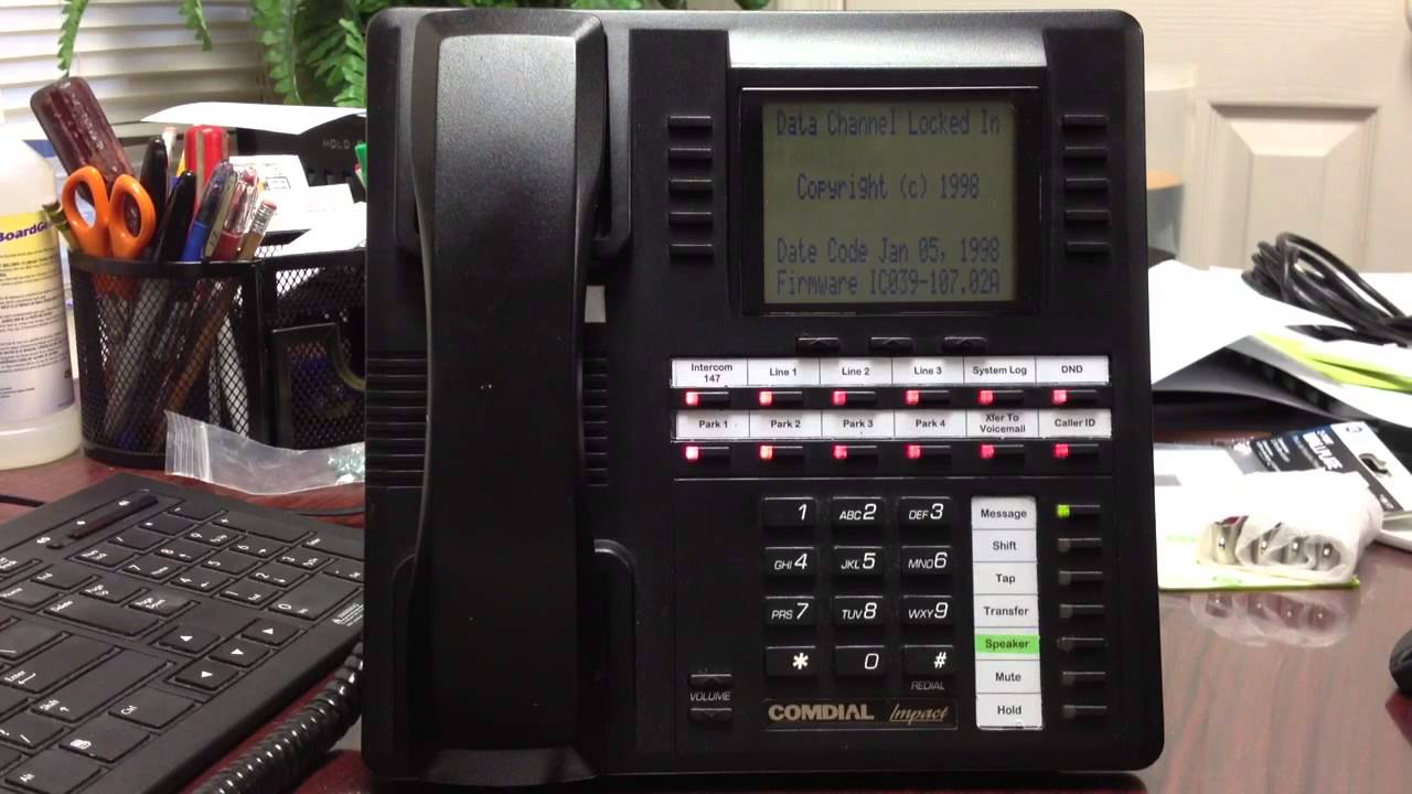 Comdial Impact SCS phone self test - YouTube