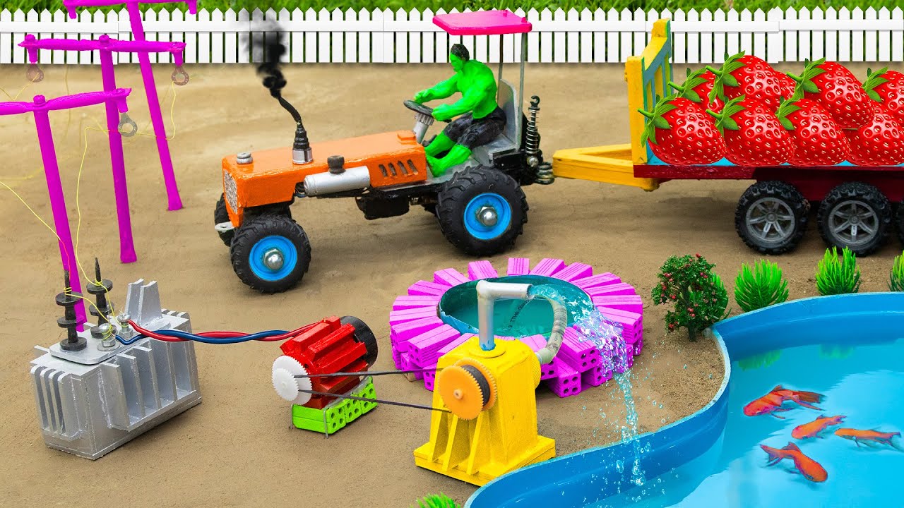 Build your own farm with a fish pond | Make your own generator and ...