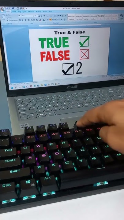 Secret Trick: Create True/False with Hidden Codes in MS Word! # ...