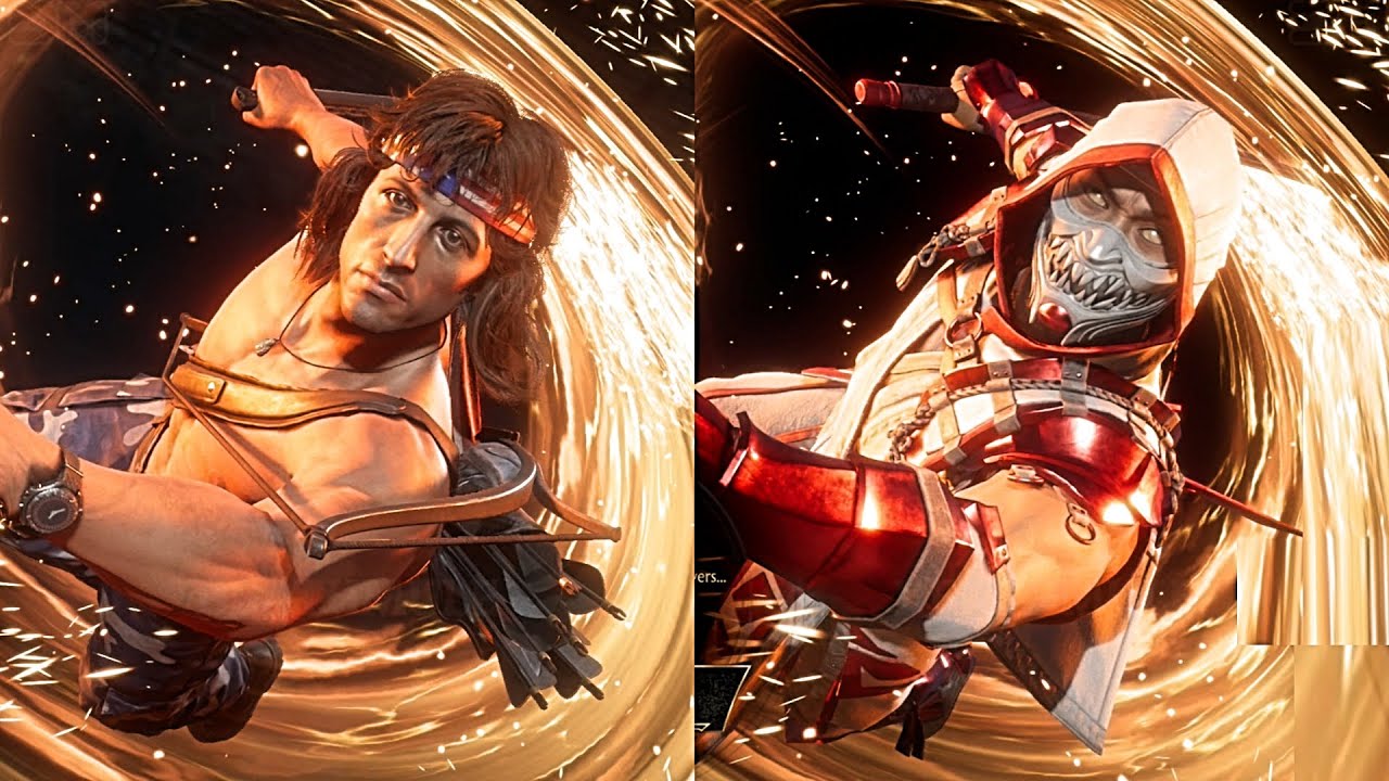 MK11 Rambo VS All Ninjas Real Victory Poses (Side by Side Comparison ...