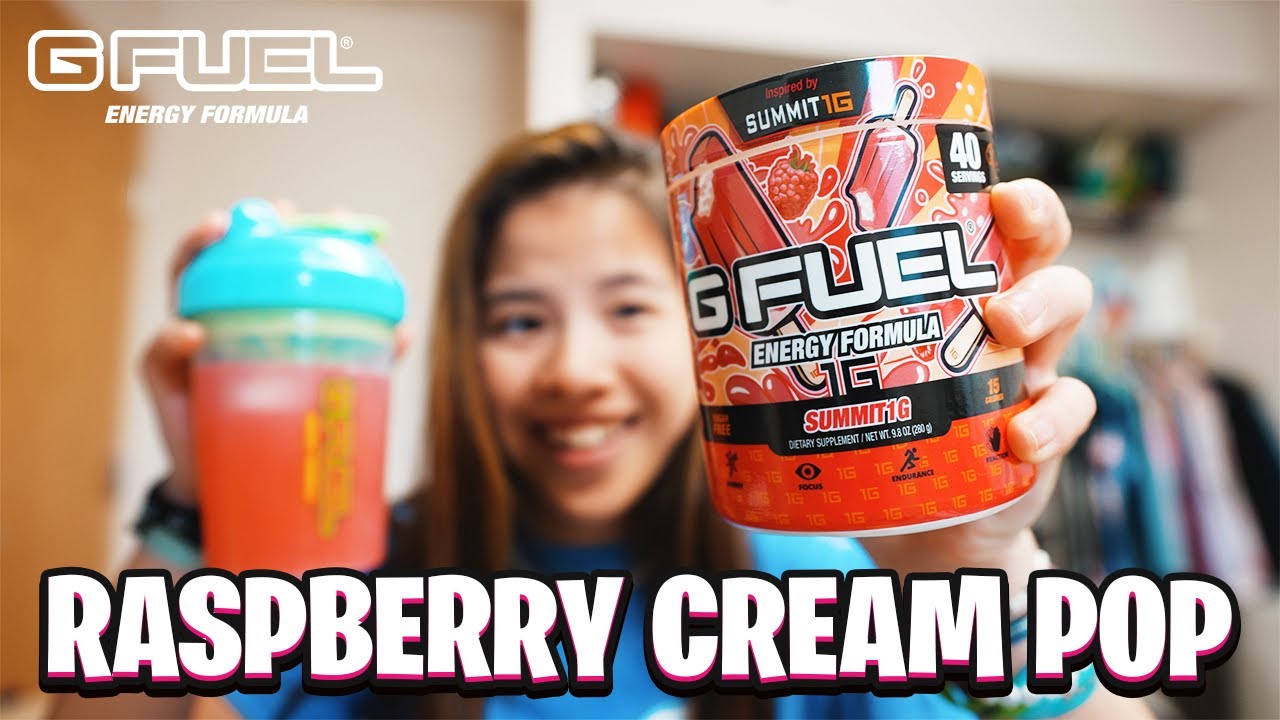 G FUEL Raspberry Cream pop REVIEW!! Worst flavor?! - YouTube