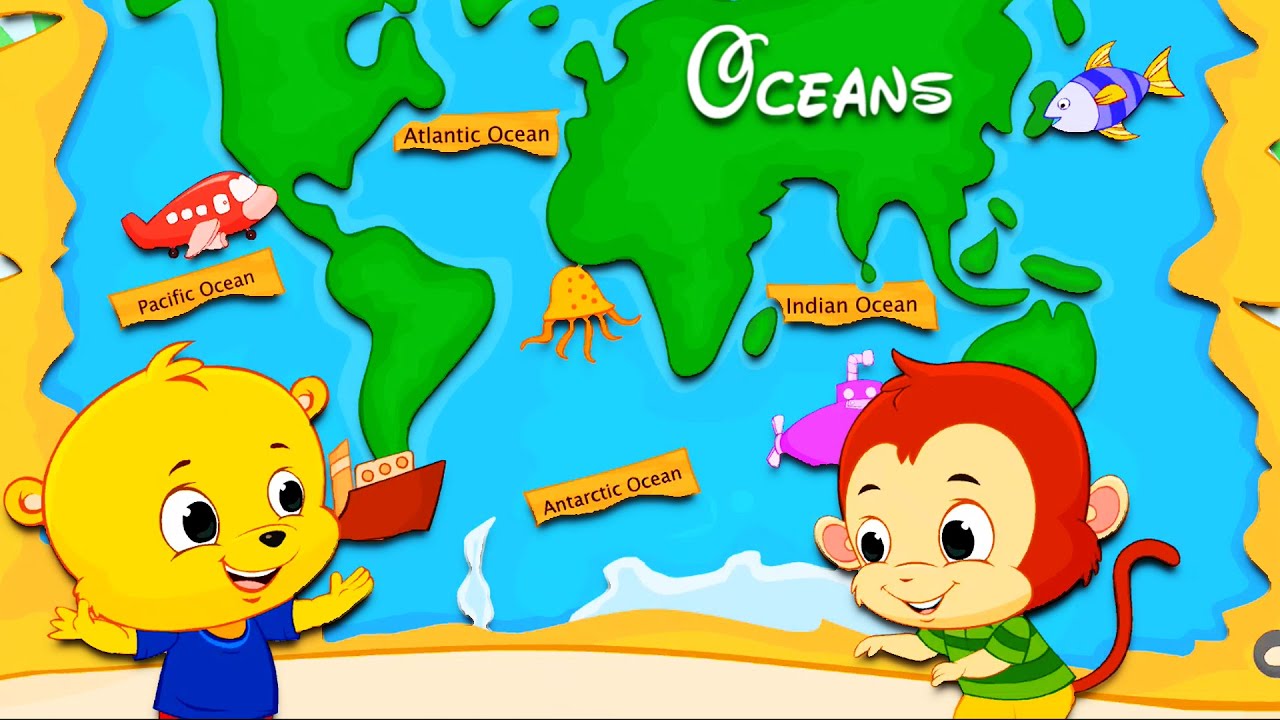 Five Oceans of the World | Kids songs and fun learning videos for ...