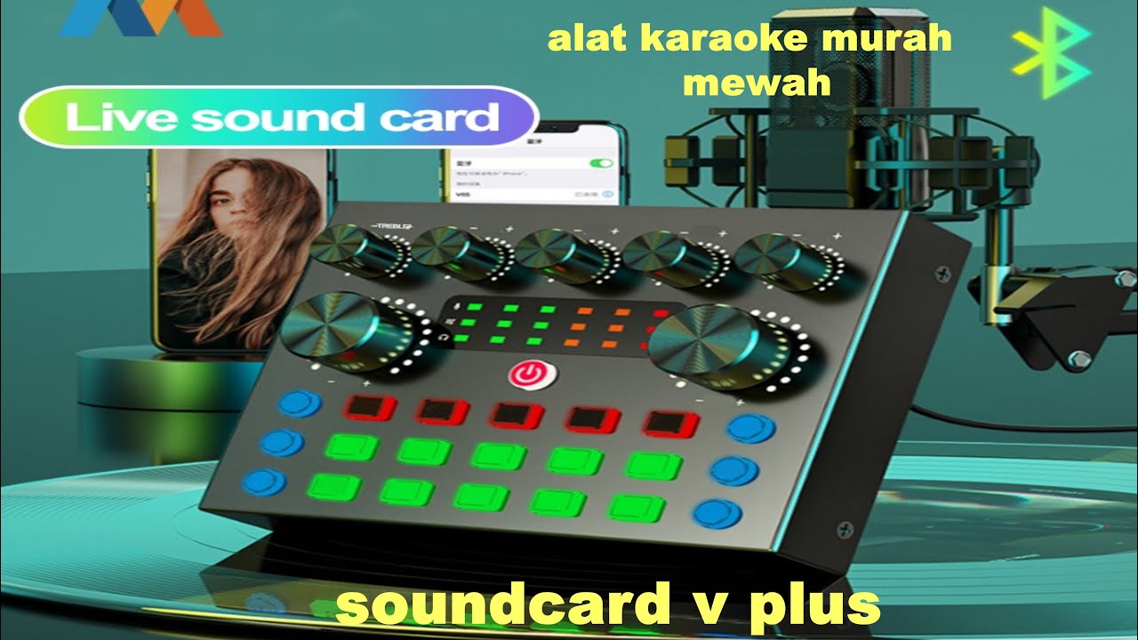 cara memasang soundcard v8 plus alat karaoke ke speaker aktip - YouTube