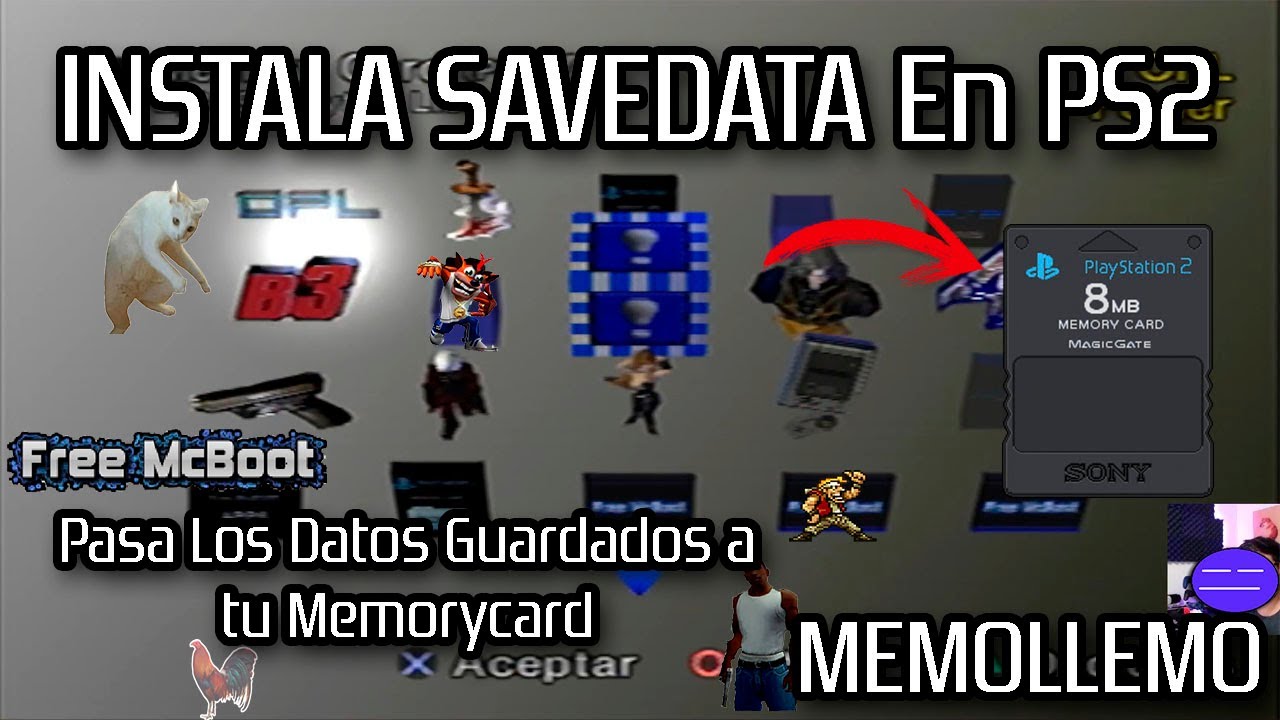 Como instalar SAVE DATAS en la MEMORY CARD | Partidas Guardadas en PS2 ...