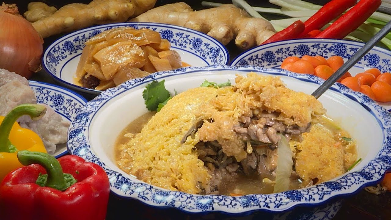 集結好料的大鍋手路菜西魯肉-台灣美食│Taiwanese Vegetable Stew with Fried Egg Crisp ...